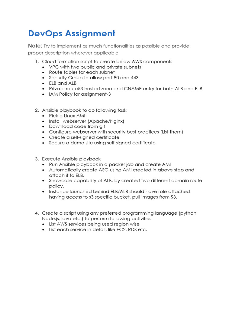 DevOps Assignment | PDF