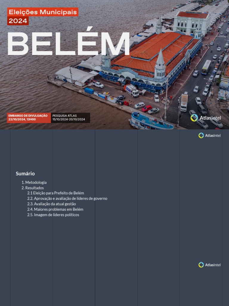 Pesquisa Atlas Belem (PA) 2 Turno 2 Out 2024 | PDF