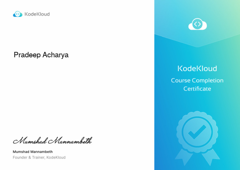 Course-Certificate Jenkins Pradeep PDF | PDF