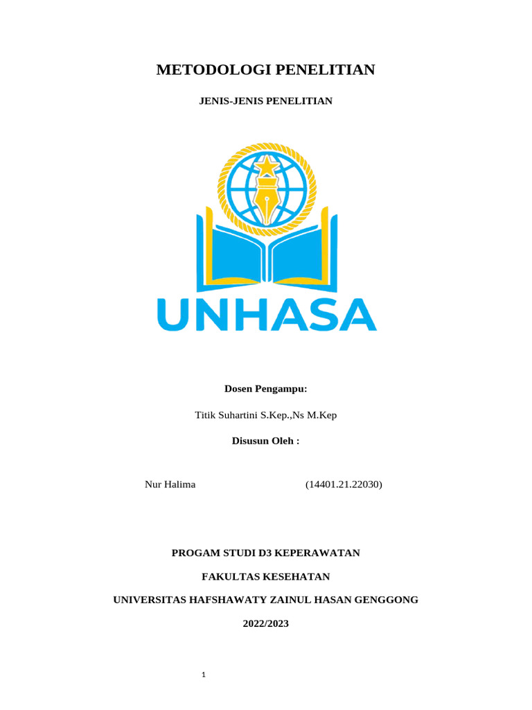 Bab 5. Nurhalima_Jenis jenis penelitian | PDF