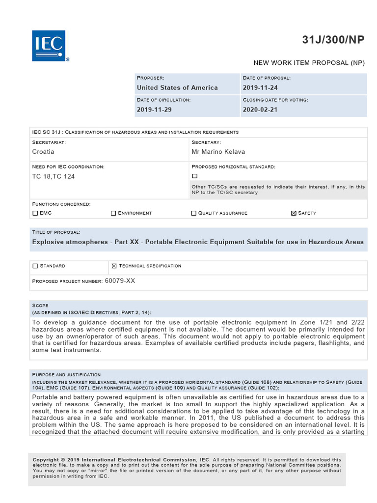 EN 60079-XX - Portable Electronic Equipment Suitable for use in ...