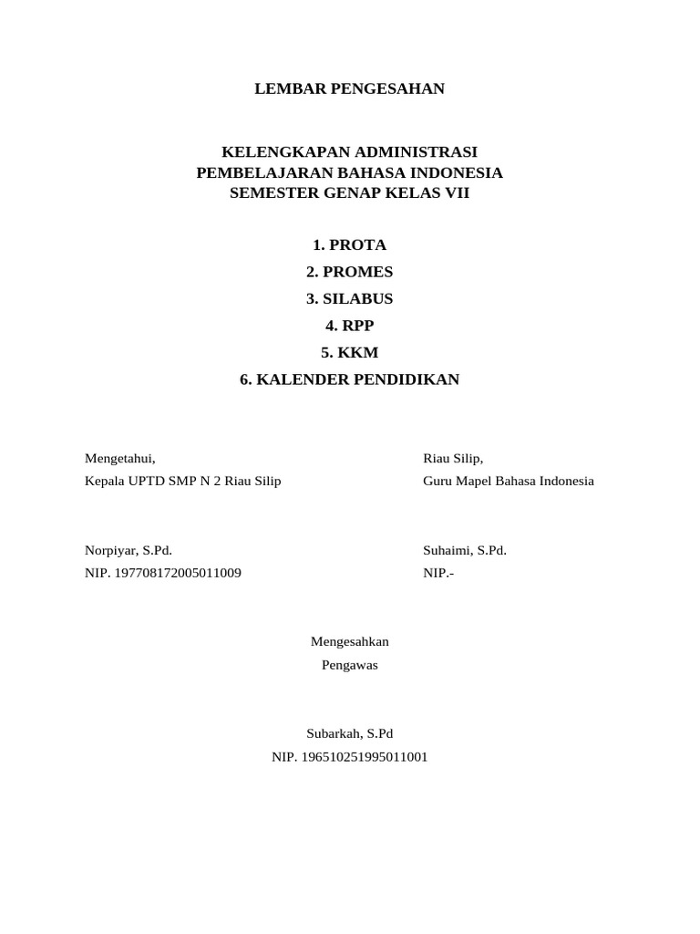 Lembar Pengesahan Perangkat | PDF