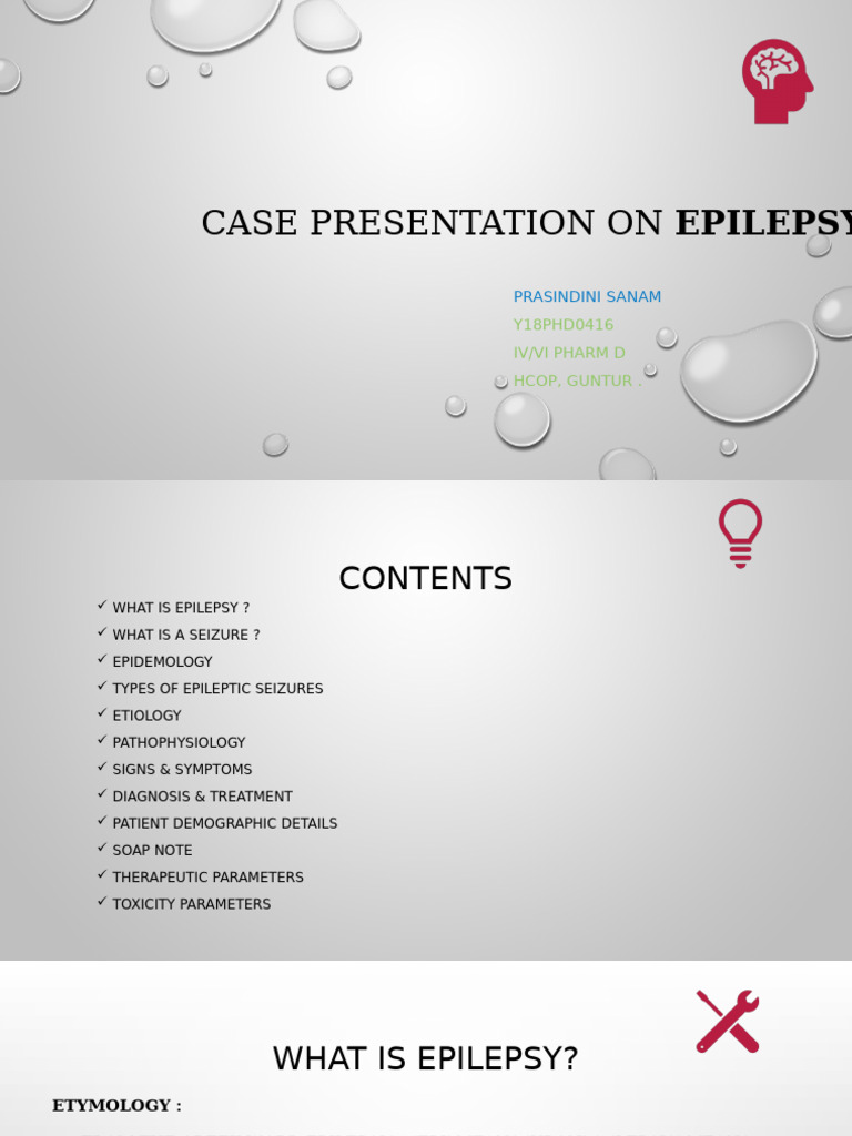 Epilepsy Case Presentation Overview | PDF | Epilepsy | Diseases And ...