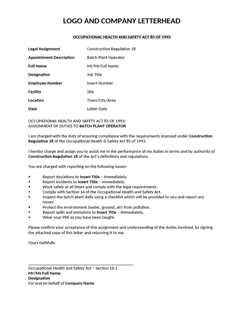 CR18 Batch Plant Operator | PDF | Occupational Safety And Health | Safety