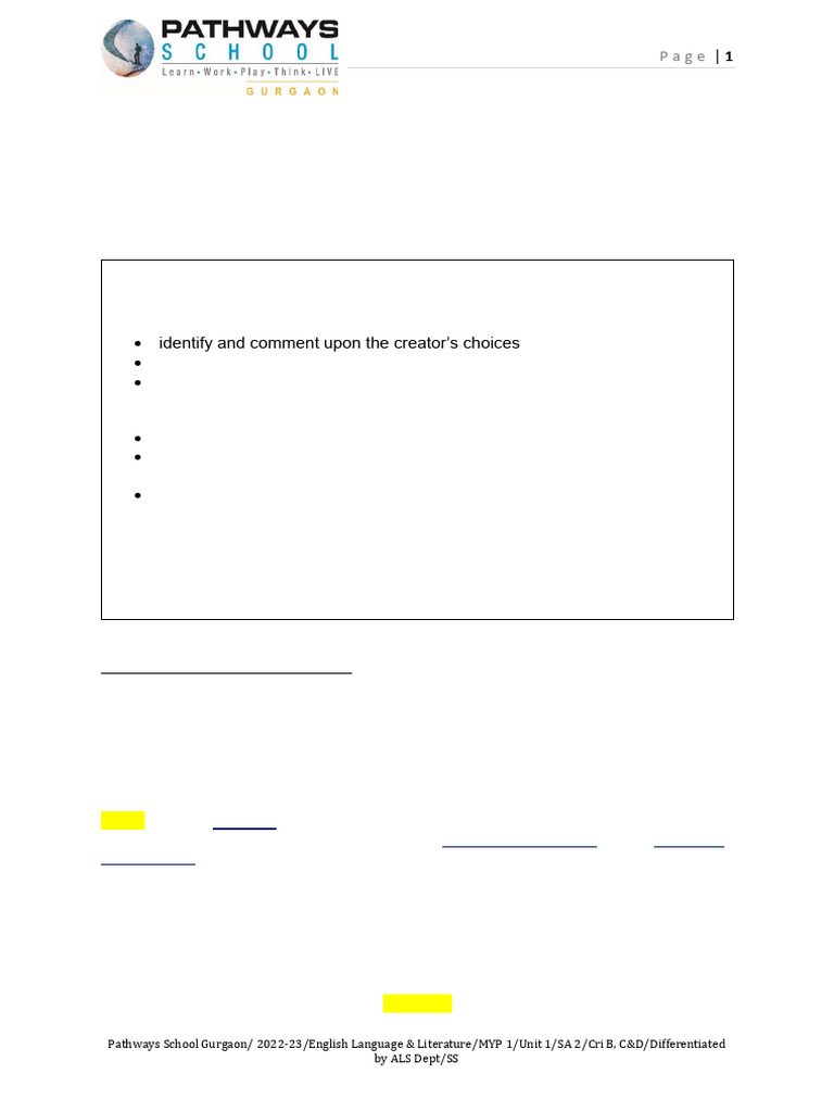 (D) SA 2 - Unit 1 - Cri C D - MYP 1-taskid16202TSK820220920224700192 ...