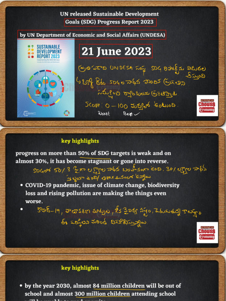 SDG Index 2023 NITI SDG Report Latest 2023 - 33236237 | PDF