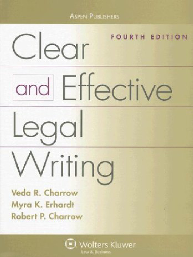 Clear - Effective Legal Writing | PDF