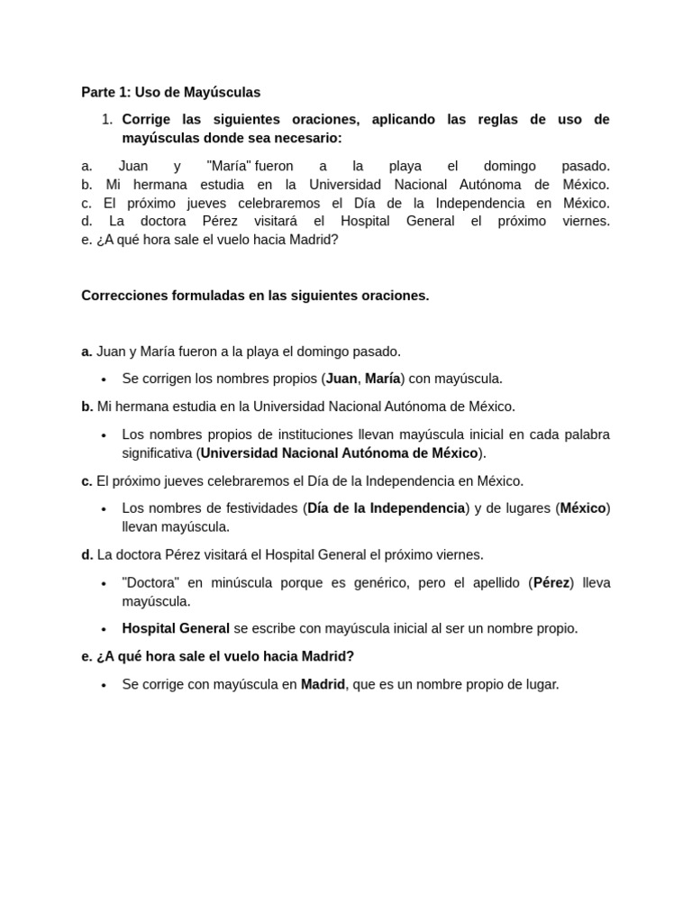 Espanol 1 Unidad - 5 | PDF | Caso de carta | Puntuación