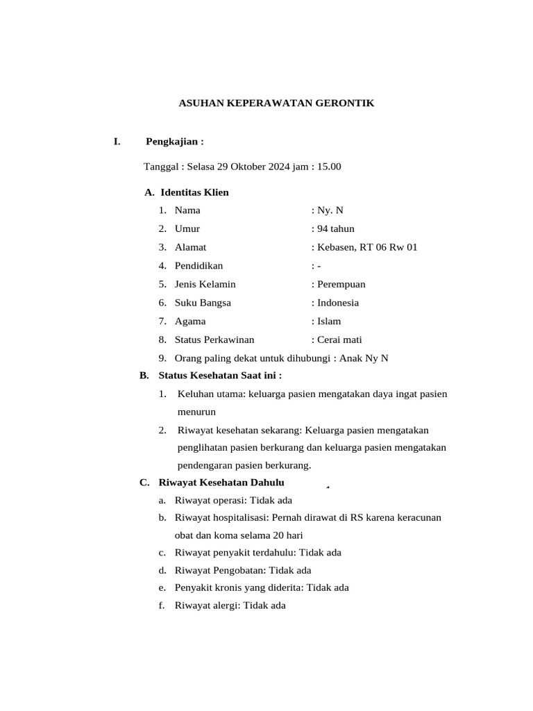 ASUHAN KEPERAWATAN DIMENSIA REVISI | PDF