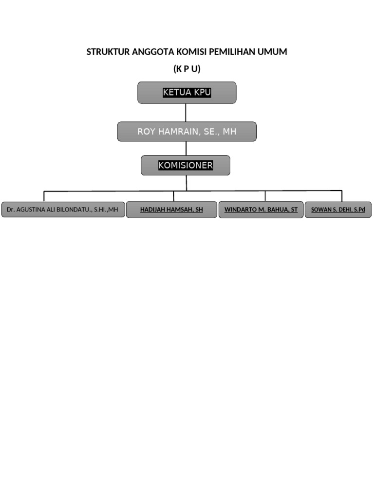 Struktur Anggota Komisi Pemilihan Umum | PDF