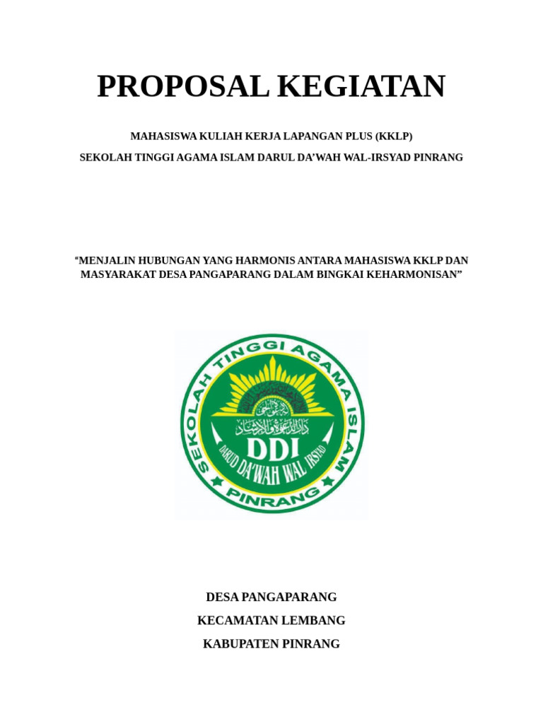 Proposal Kegiatan 1 | PDF