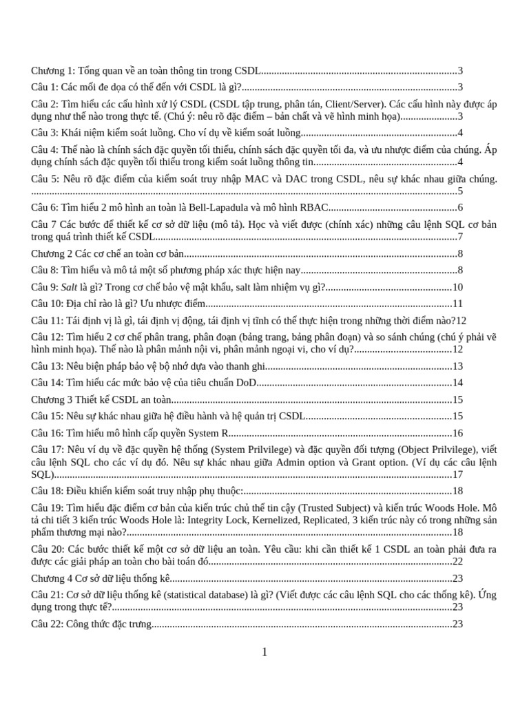 De Cuong Atcsdl | PDF