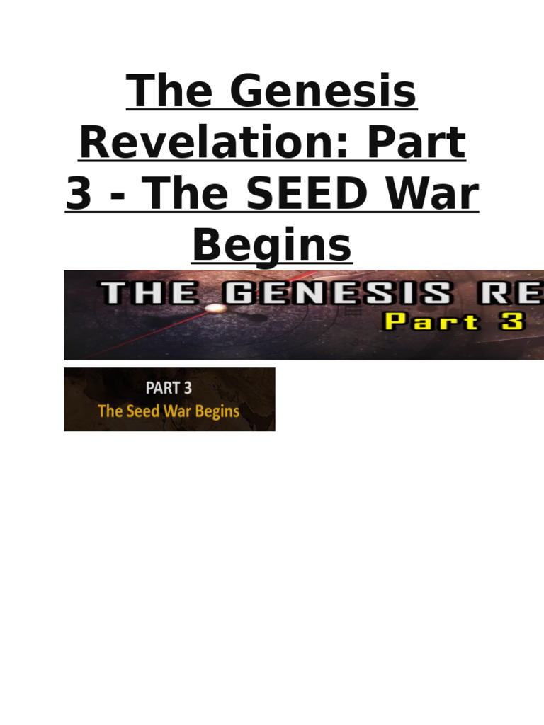 The Genesis Revelation Part 3 The SEED War Begins | PDF | Nephilim | Jesus