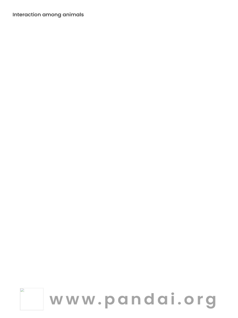 Interaction Among Animals | PDF | Plants | Symbiosis