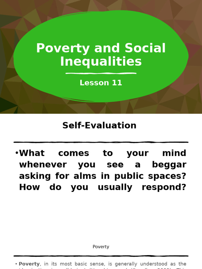 UCSP-Lesson-11-Poverty & Social Inequalities - Copy | PDF | Social Inequality | Discrimination ...