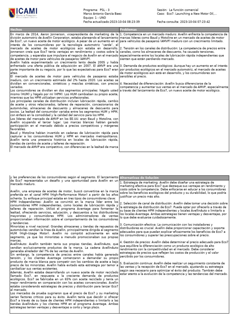 Lanzamiento de Eco7: Estrategia y Desafíos | PDF | Marketing | Mercado ...