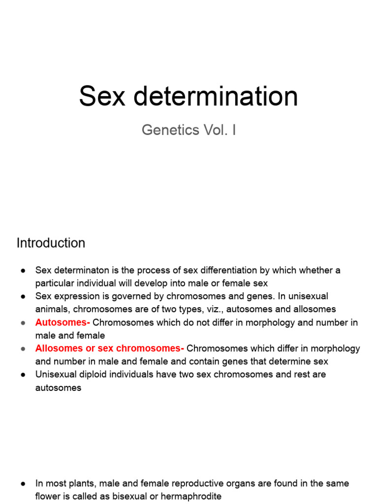 Sex determination | PDF | Sex | Ploidy