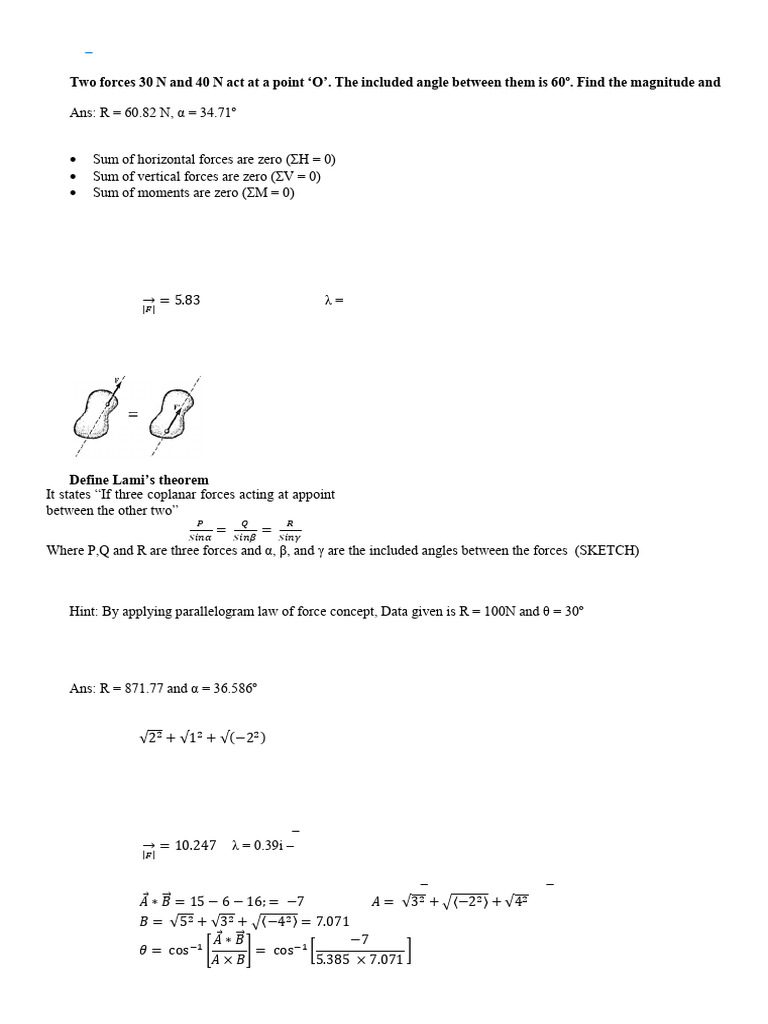 ME3351 2 Marks QB 1 | PDF | Force | Acceleration