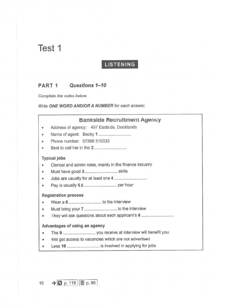 Term Test 2 Listening Question Booklet | PDF