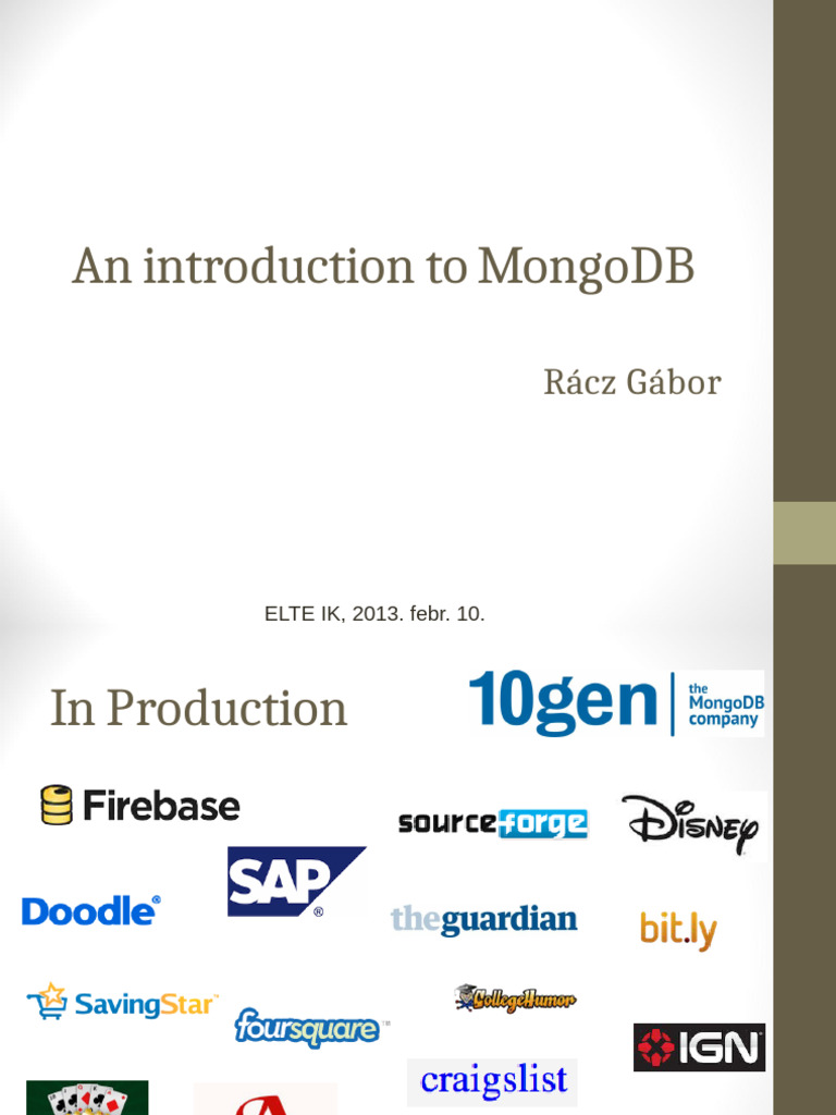 Lecture 40 1 | PDF | Replication (Computing) | No Sql