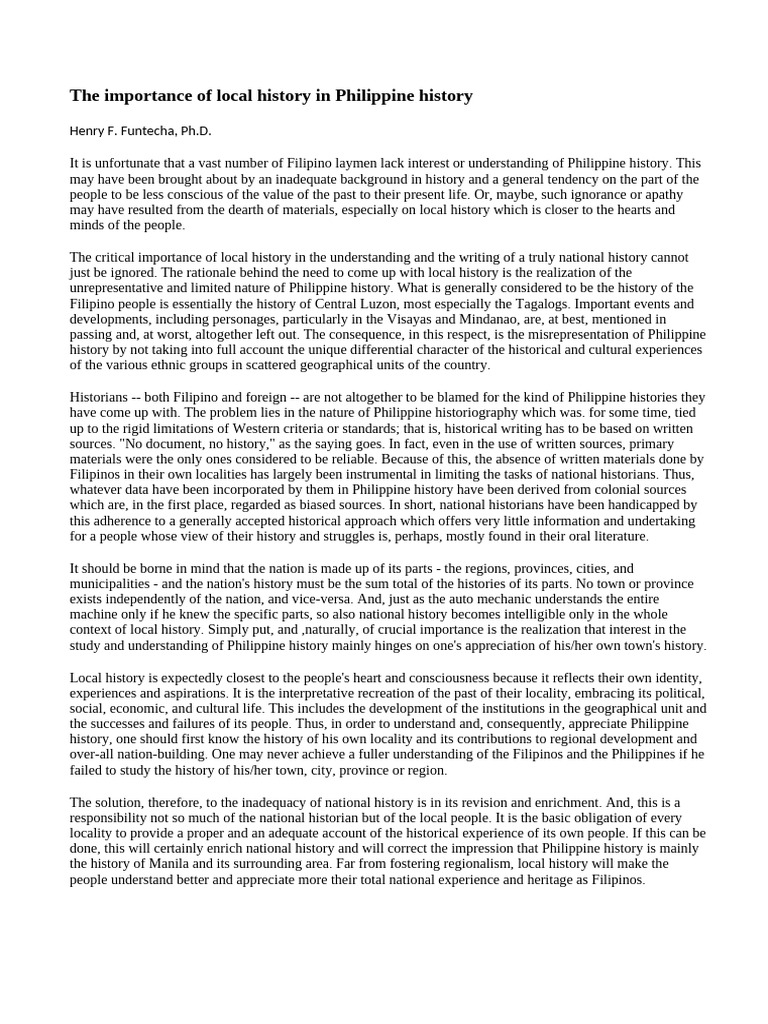The-importance-of-local-history-in-Philippine-history_102223 | PDF ...