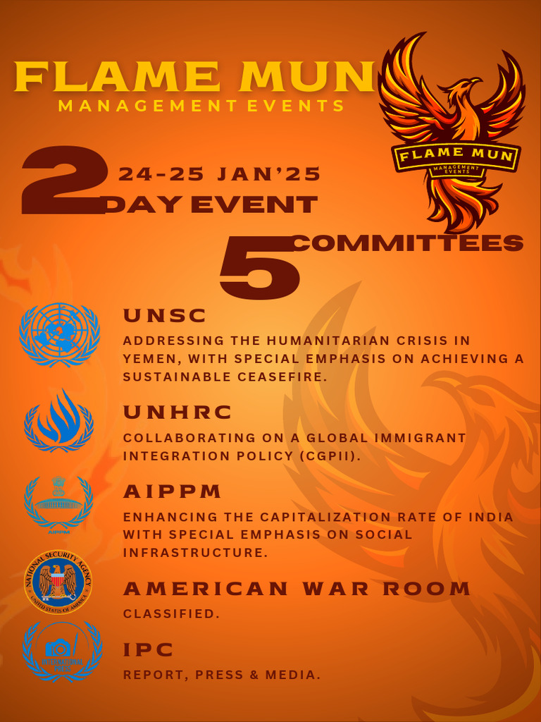 FLAME MUN 2025 Brochure | PDF