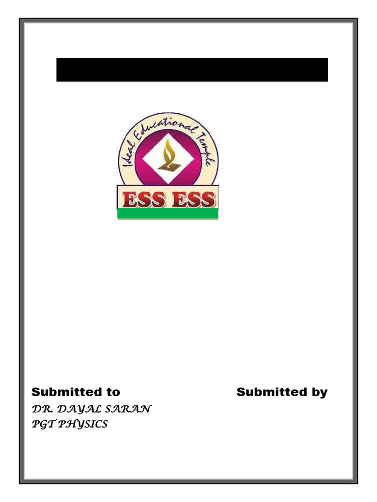 Project File Cover Page | PDF
