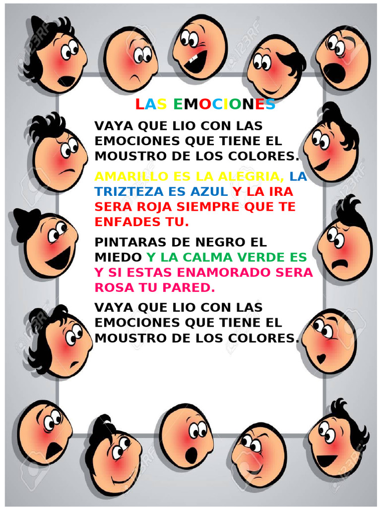 CANCION LAS EMOCIONES | PDF