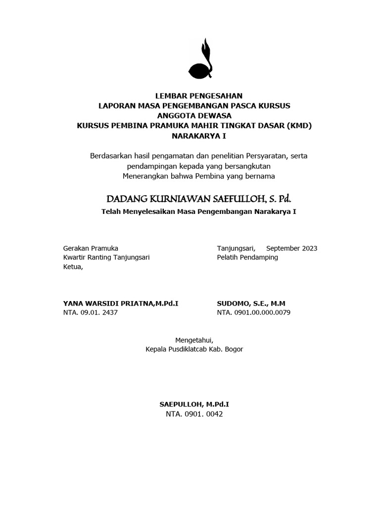 LEMBAR PENGESAHAN Dks | PDF