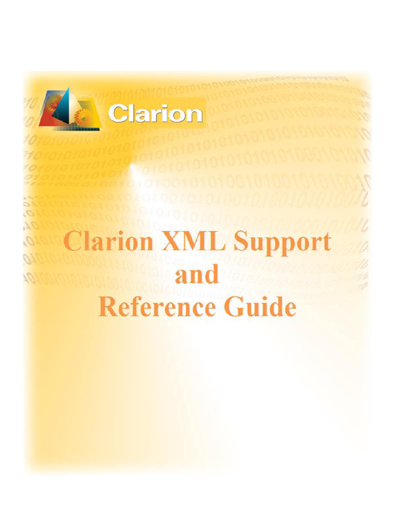 Clarion X ML Support | PDF | Xml | Class (Computer Programming)