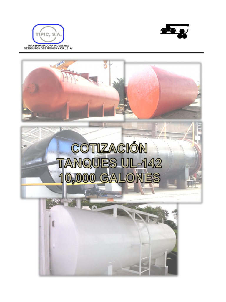 Tanque Ul142 10,000 Galones | PDF | Materiales