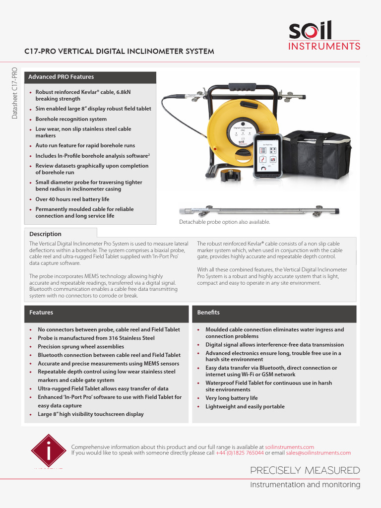 C17_PRO_Vertical_Digital_Inclinometer_System | PDF | Tablet Computer | Landslide