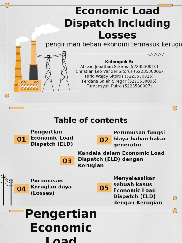 Kelompok 5 Economic Load DIspatch (ELD) Dengan Kerugian | PDF | Planets | Planets In Astrology