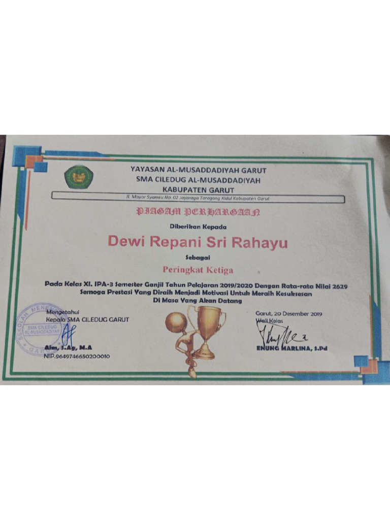 SERT Juara Kelas SMA | PDF