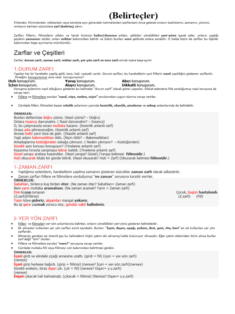 ZARFLAR(KONU ANLATIMI) | PDF