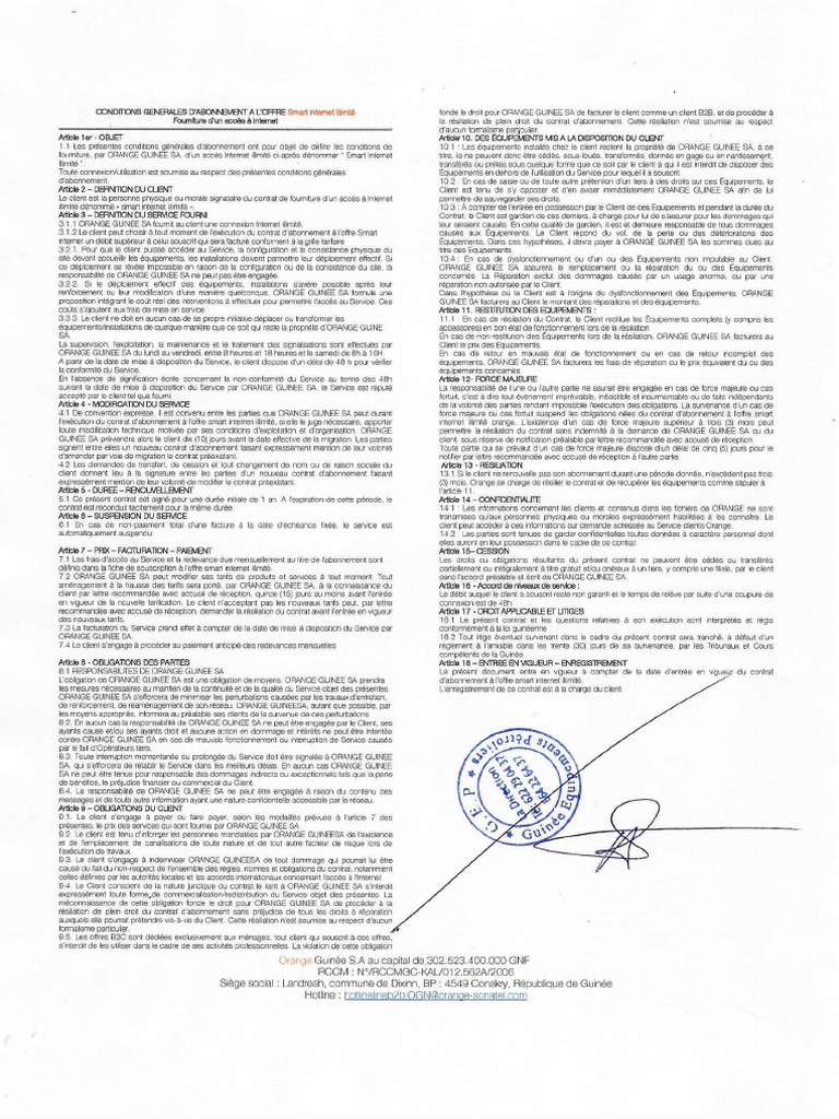 Contrat Paraphe 2 | PDF