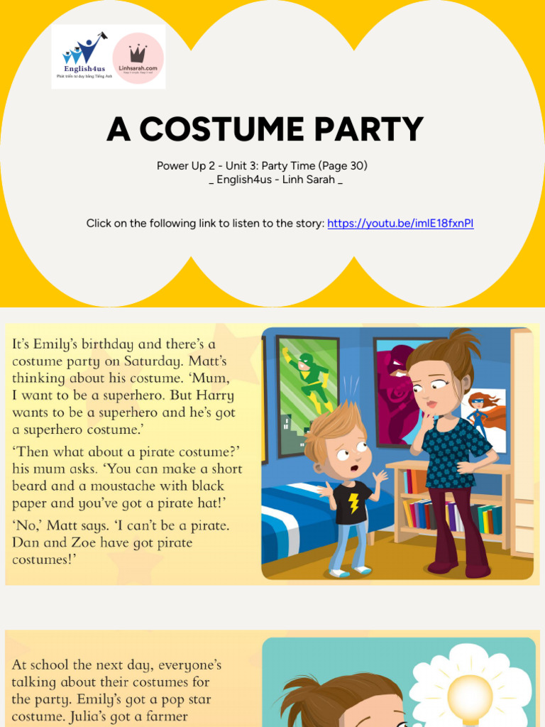 A COSTUME PARTY - Reading Comprehension (1) | PDF
