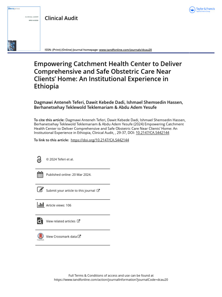 Empowering Catchment Health Center to Deliver Comprehensive and Safe ...