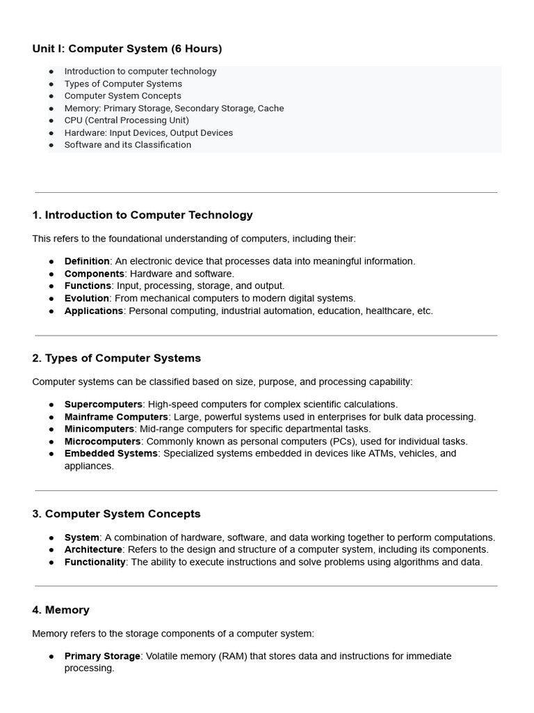 Unit 1 MIS | PDF | Computer Data Storage | Computer Hardware
