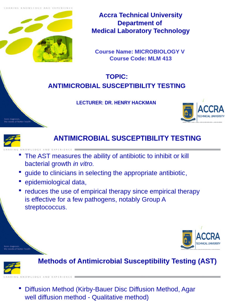 Antimicrobial Susceptibility Testing | PDF | Clinical Medicine ...