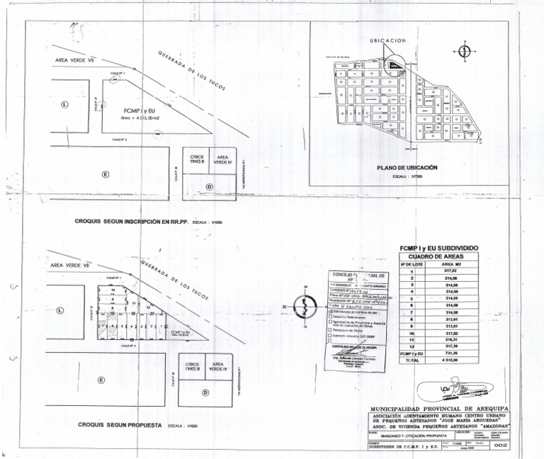 ASOC. JOSE MARIA ARGUEDAS II SUBDIVISION - plano | PDF