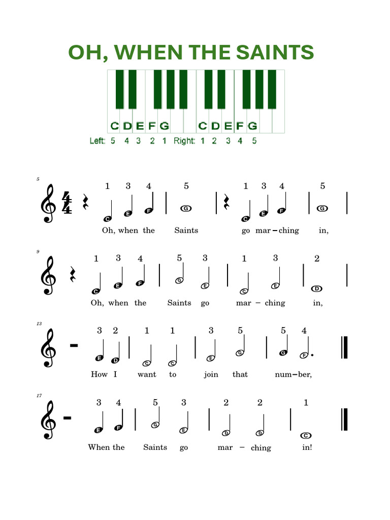 Oh When The Saints (Simplified) | PDF