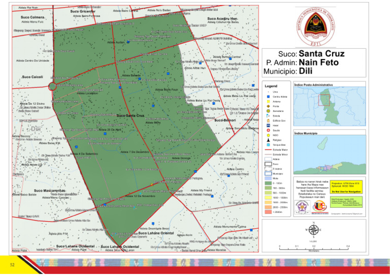 Mapa Suco Santa Cruz, Dili, Timor-Leste | PDF