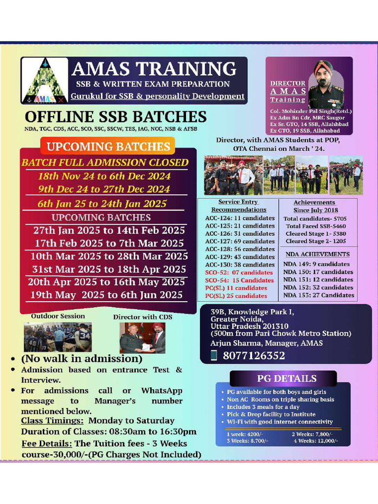 Amas Trg Offline Ssb Flyer Nov 2024 | PDF
