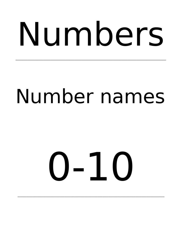 Number Label Matching Guide | PDF