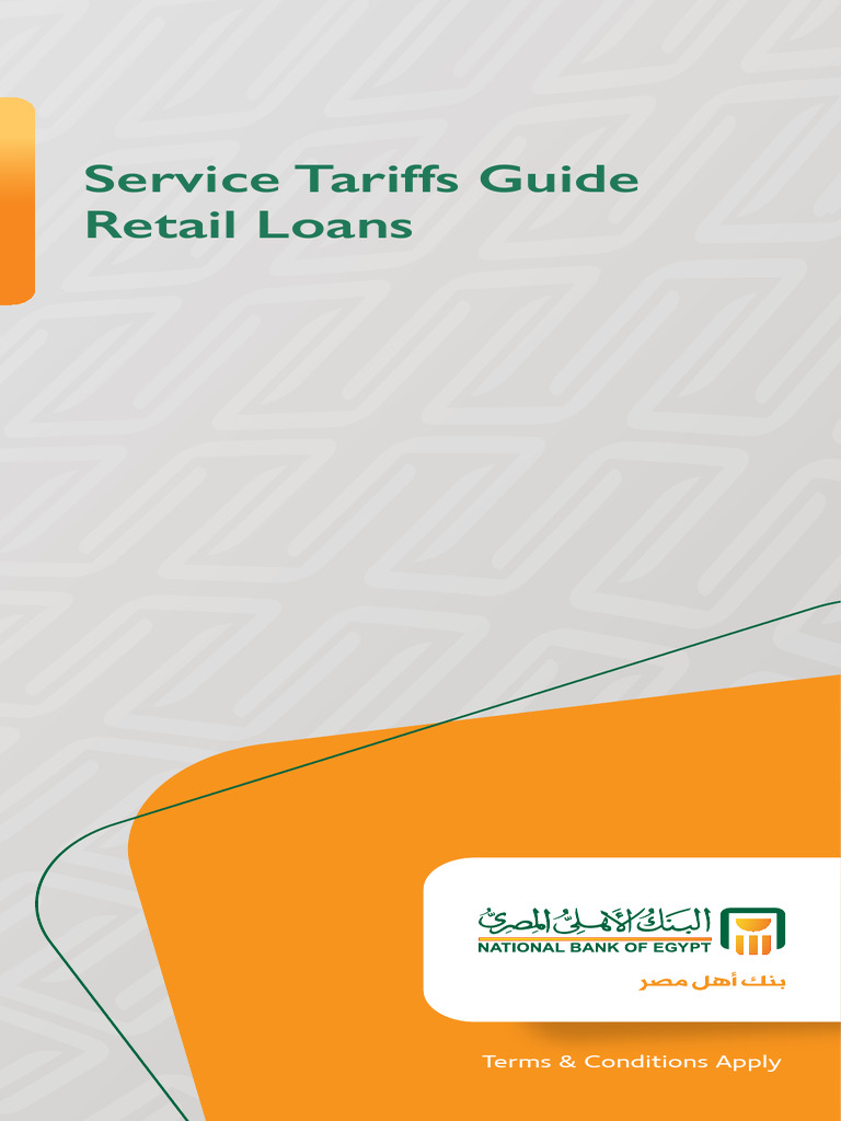 Service Tariffs Guide Retail Loans: Terms & Conditions Apply | PDF ...