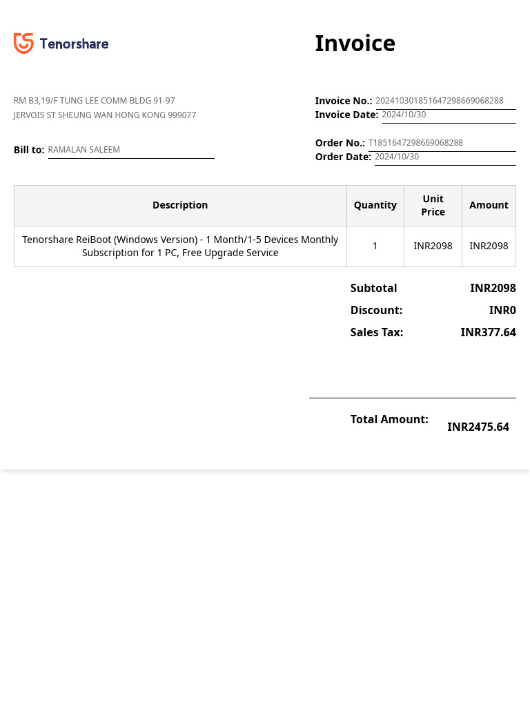 Invoice 202410301851647298669068288 | PDF