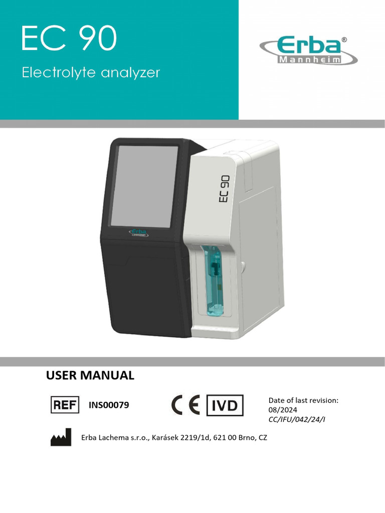EC 90 Electrolyte Analizer USER MANUAL Eng (v.2024.08) | PDF | Chloride ...