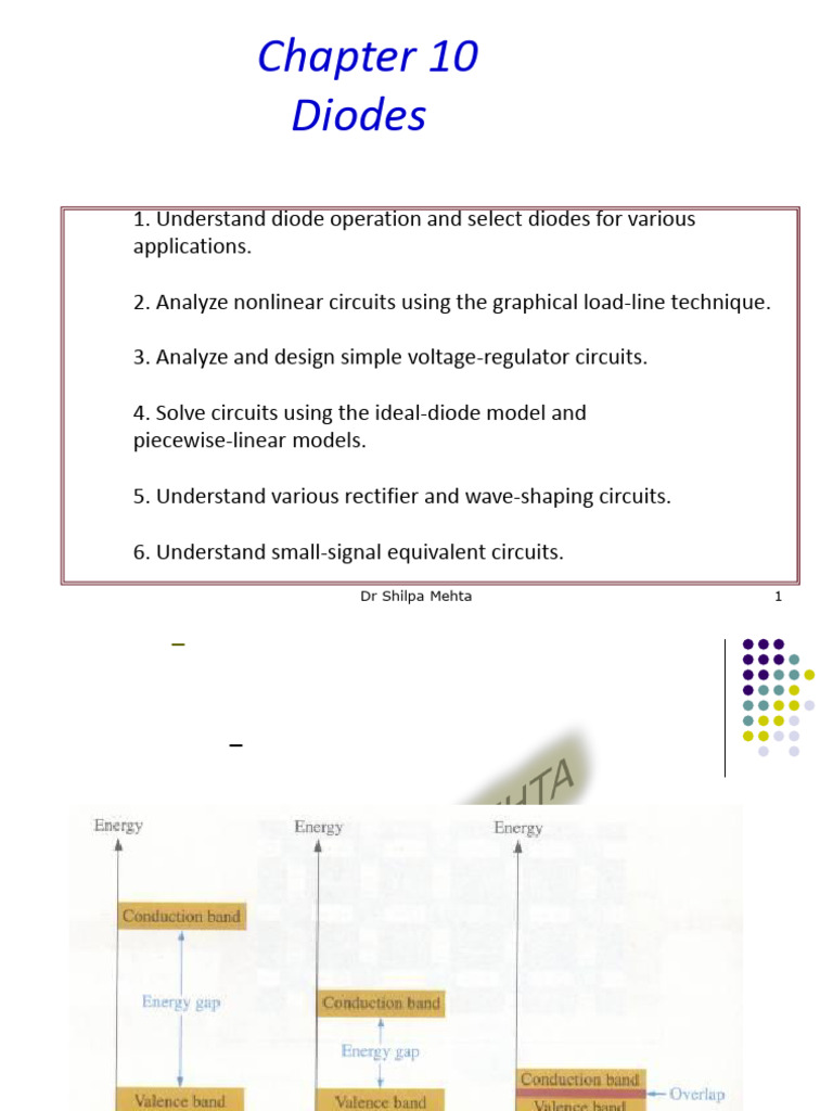 3.basics of Semiconductors, Diodes, Rectifiers DR SHM | PDF | Rectifier ...