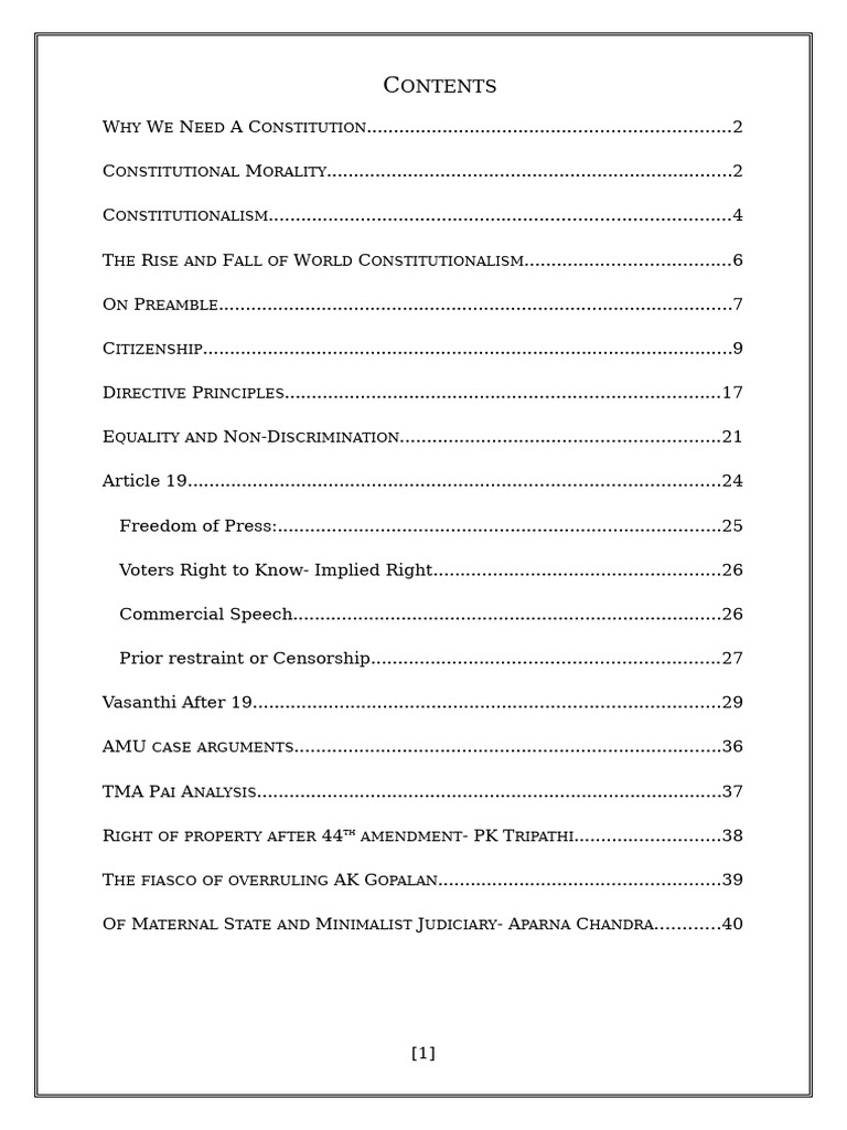 Constitution law Notes | PDF | Citizenship | Constitution